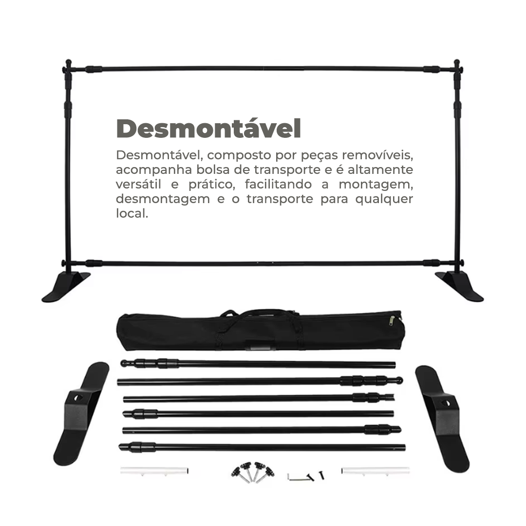 PAINEL BACKDROP (AJUSTÁVEL) 200x200cm (Lona Tamanho 190x190cm) Lona ...