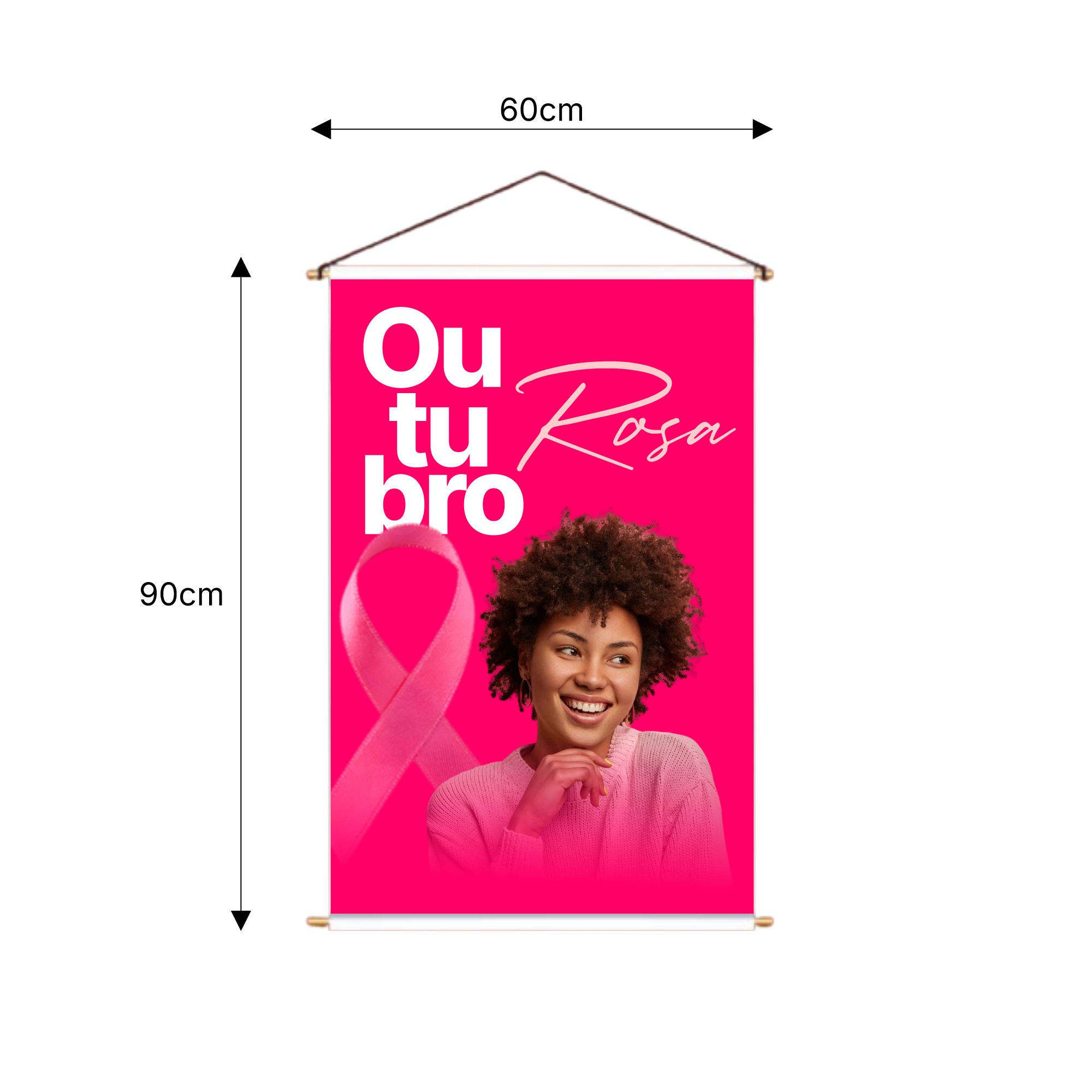 Banners Outubro Rosa com Arte Pronta – Qualidade e Acabamento Profissional